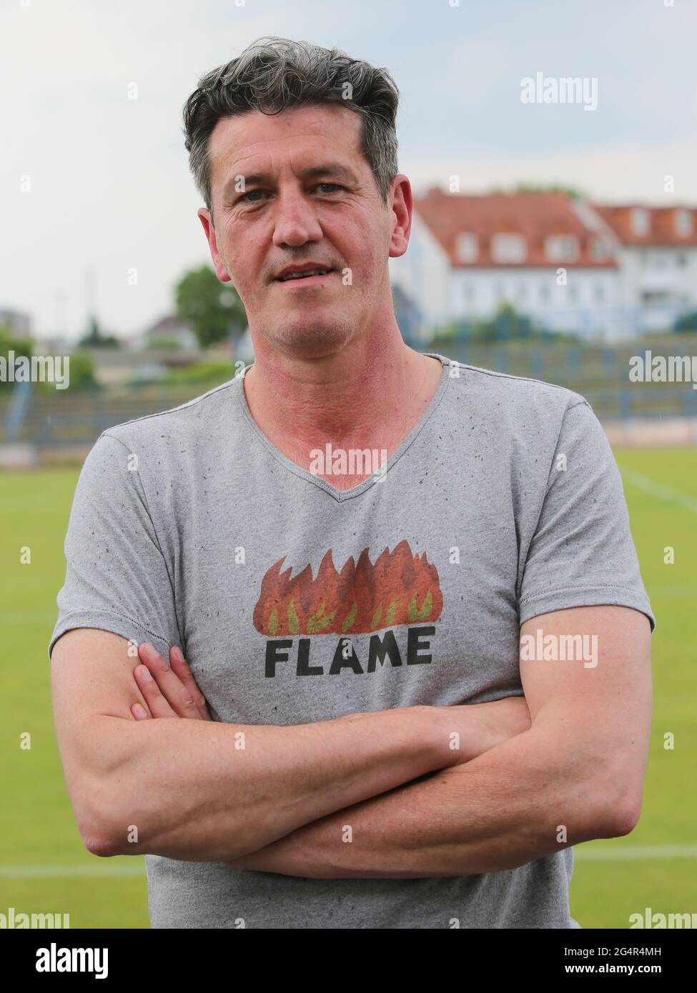 German Footballer Jens Todt On June 5th, 2021 In Magdeburg Stock Photo ...