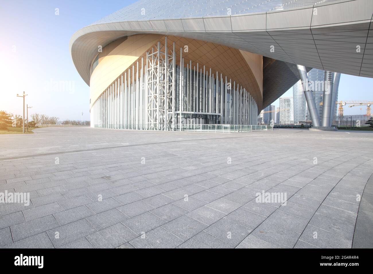 Modern landscape pavement Stock Photo - Alamy