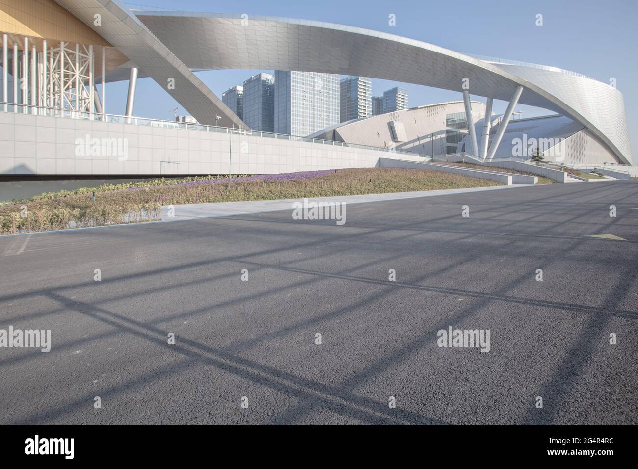 Modern landscape pavement Stock Photo - Alamy