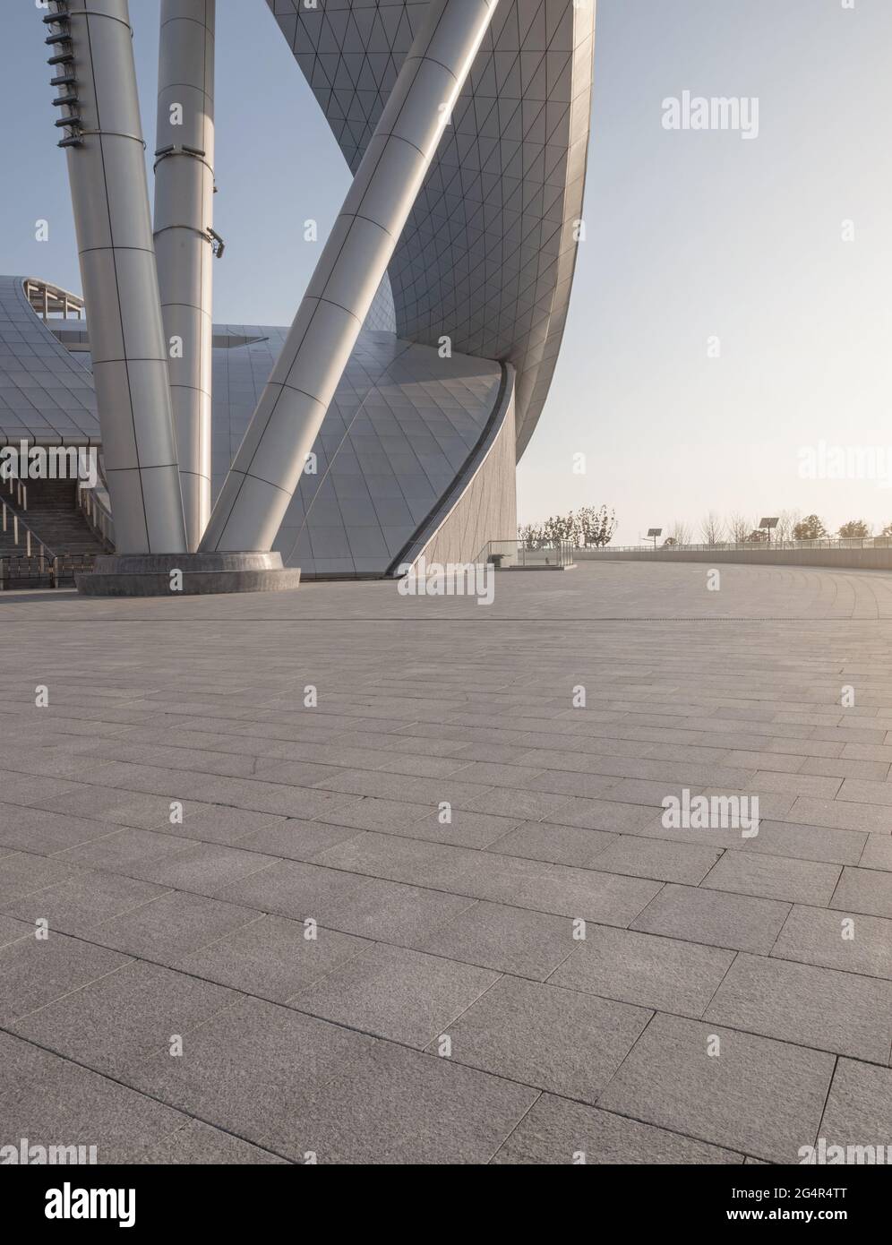 Modern landscape pavement Stock Photo - Alamy