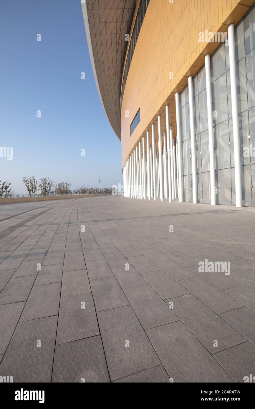 Modern landscape pavement Stock Photo - Alamy
