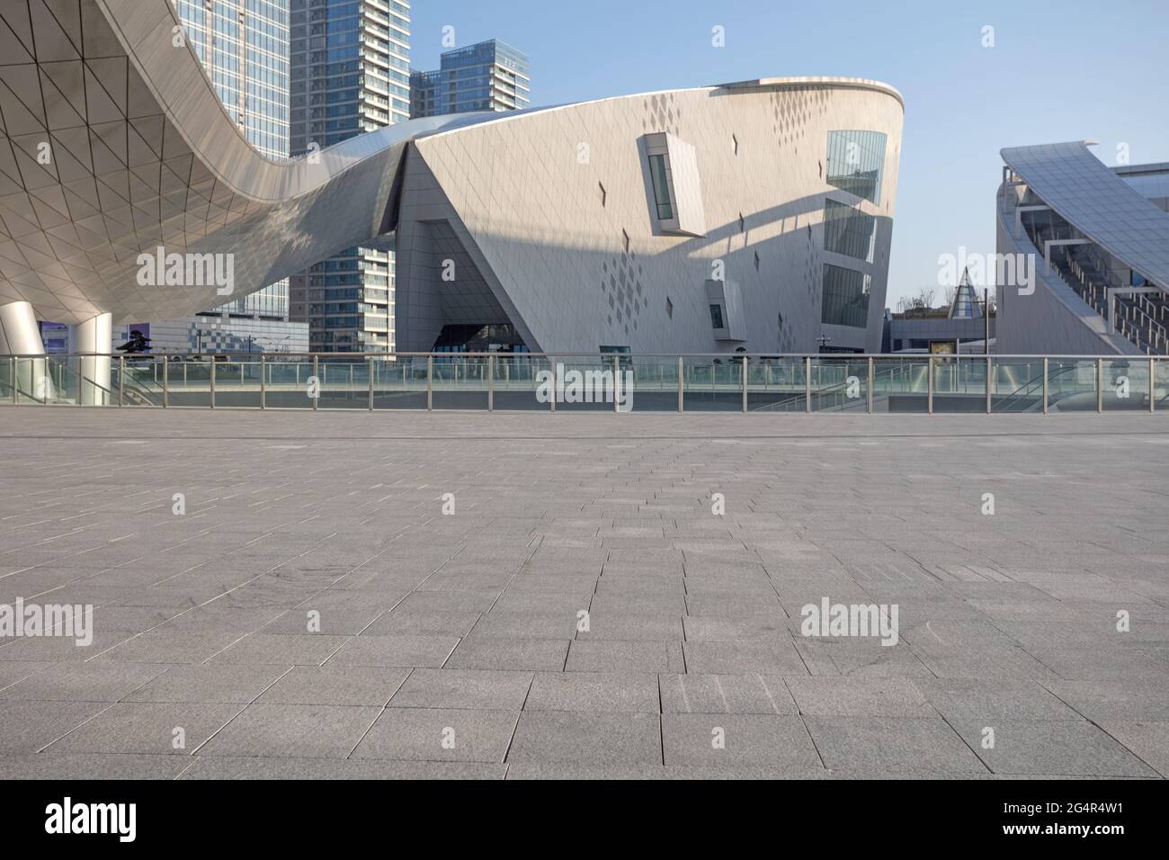 Modern landscape pavement Stock Photo - Alamy