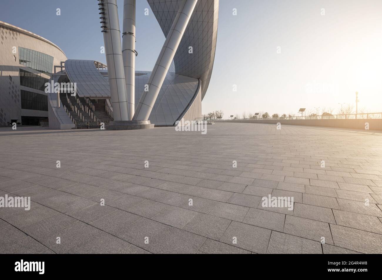 Modern landscape pavement Stock Photo - Alamy