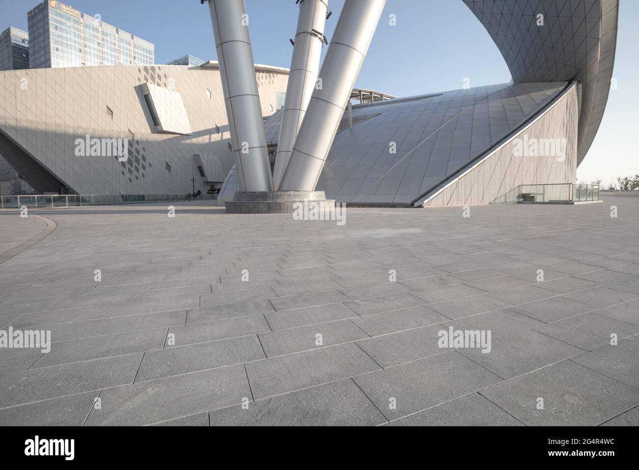 Modern landscape pavement Stock Photo - Alamy