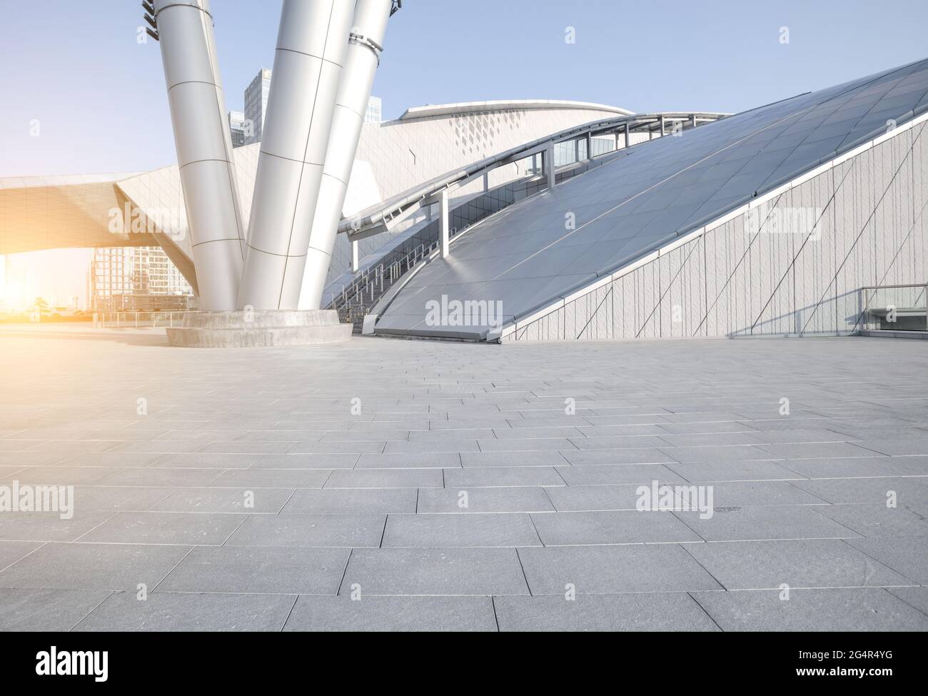 Modern landscape pavement Stock Photo - Alamy