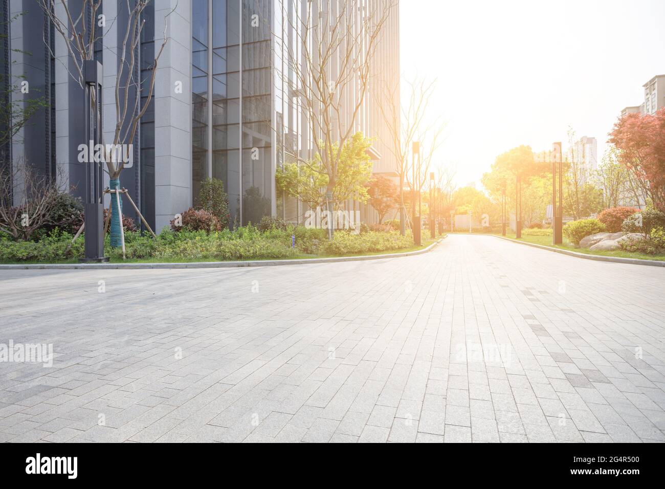 The modern city landscape road Stock Photo - Alamy