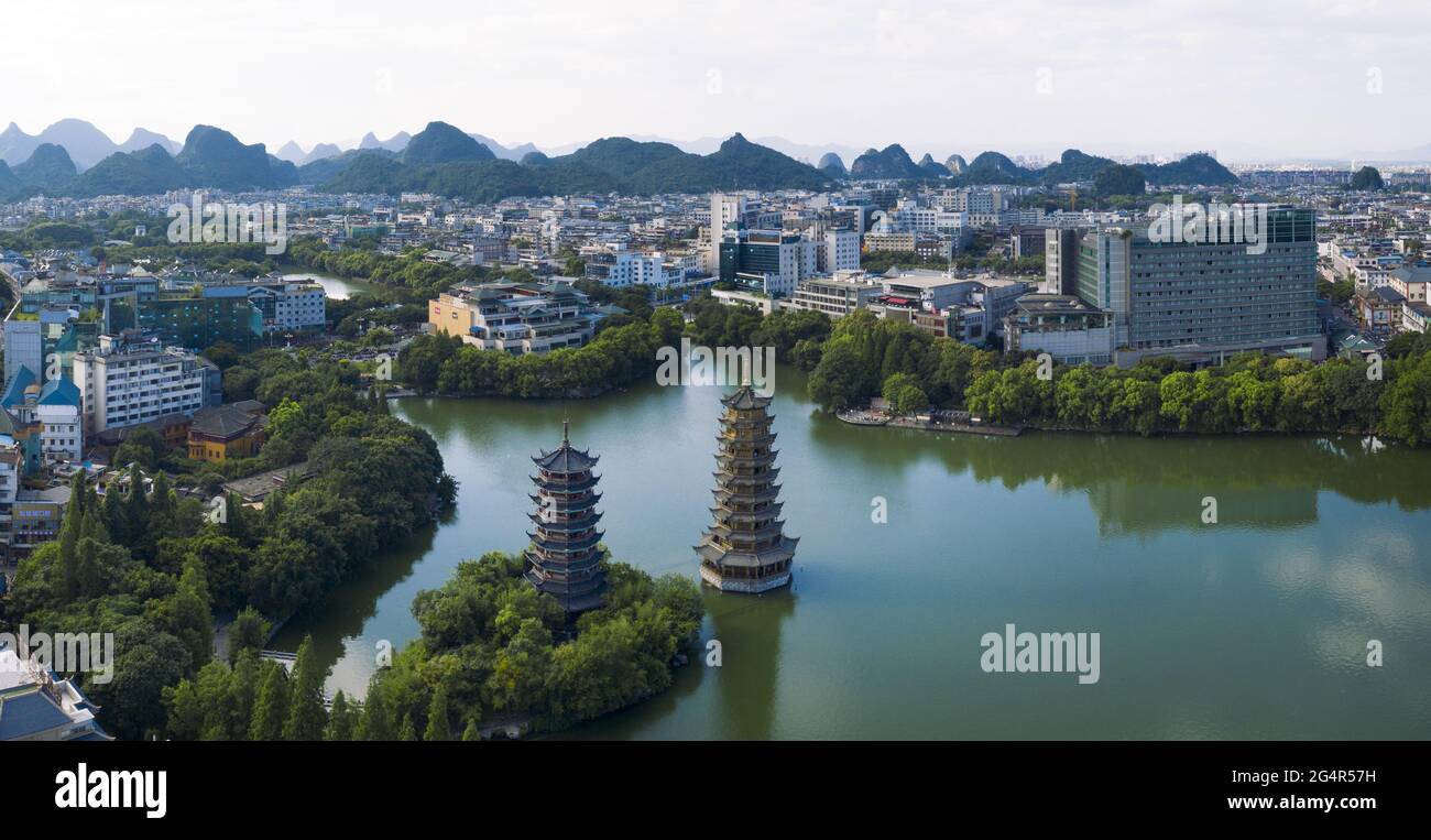Guilin twin towers hi-res stock photography and images - Alamy