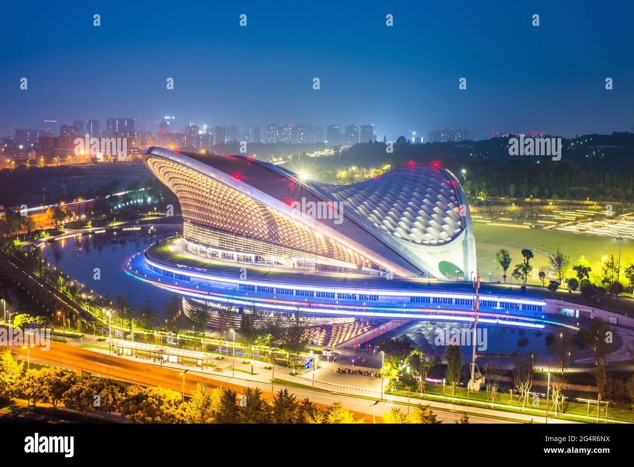 Chengdu outdoor music park scenery Stock Photo - Alamy