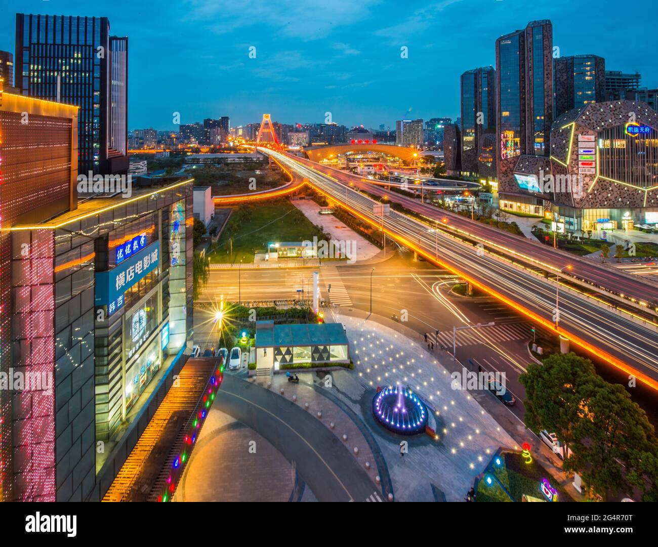 Chengdu railway overpass landscape Stock Photo - Alamy