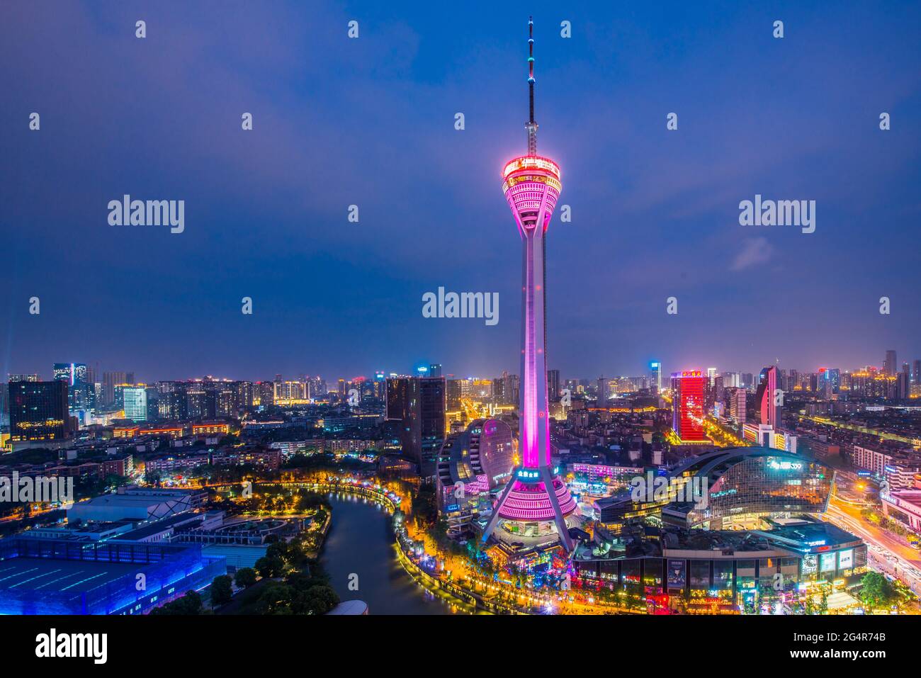 Chengdu panda tower scenery Stock Photo - Alamy