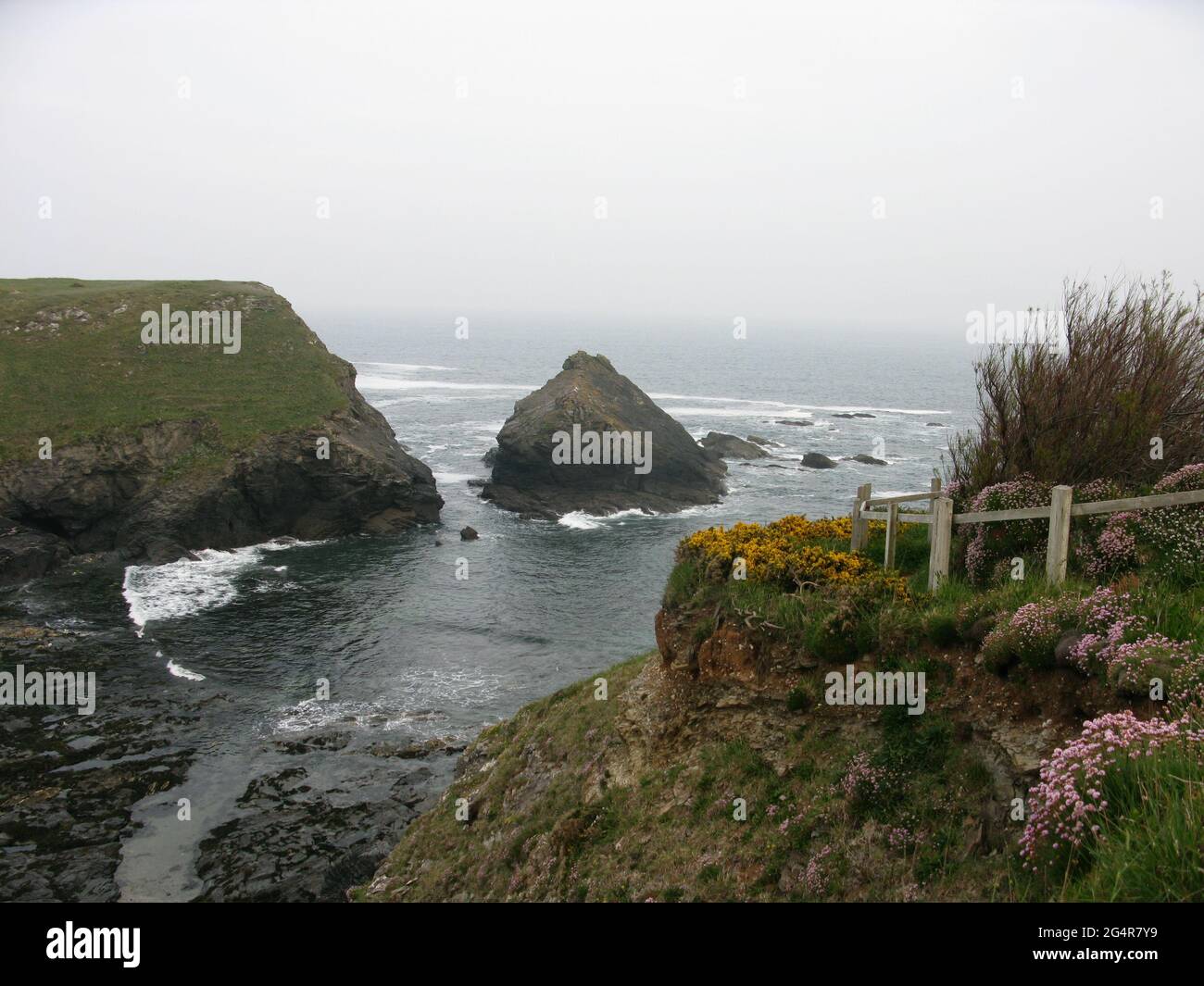 Mawgan porth beach. South west coast path. North Cornwall. West country ...