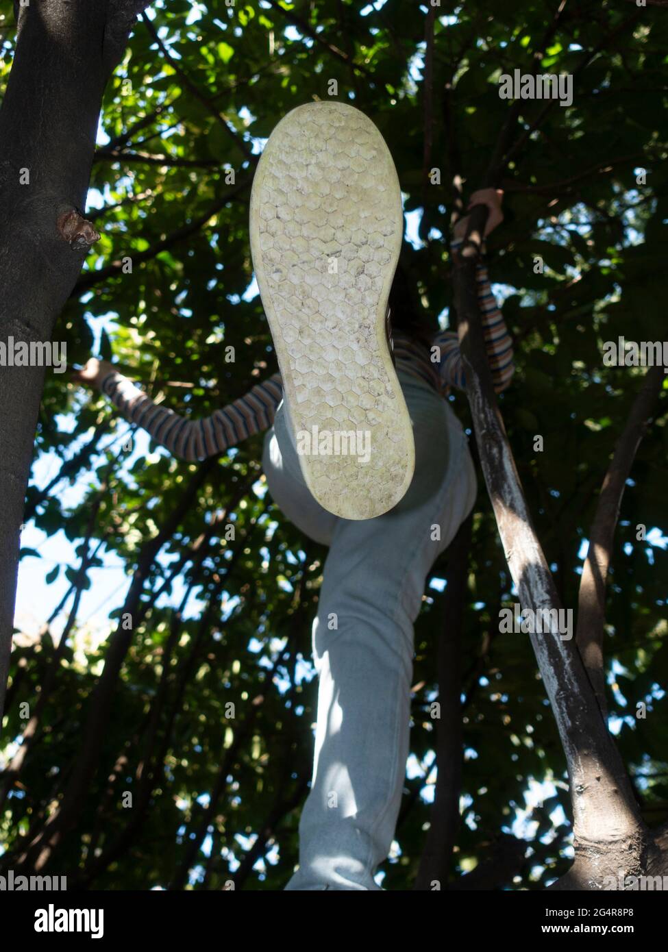 Foot Stepping Down Stock Photo - Alamy