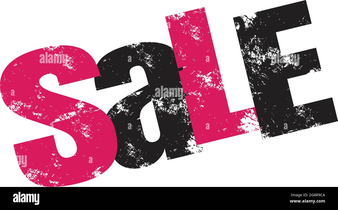 Sale! Distress typography font design. Concept of special promotion or ...