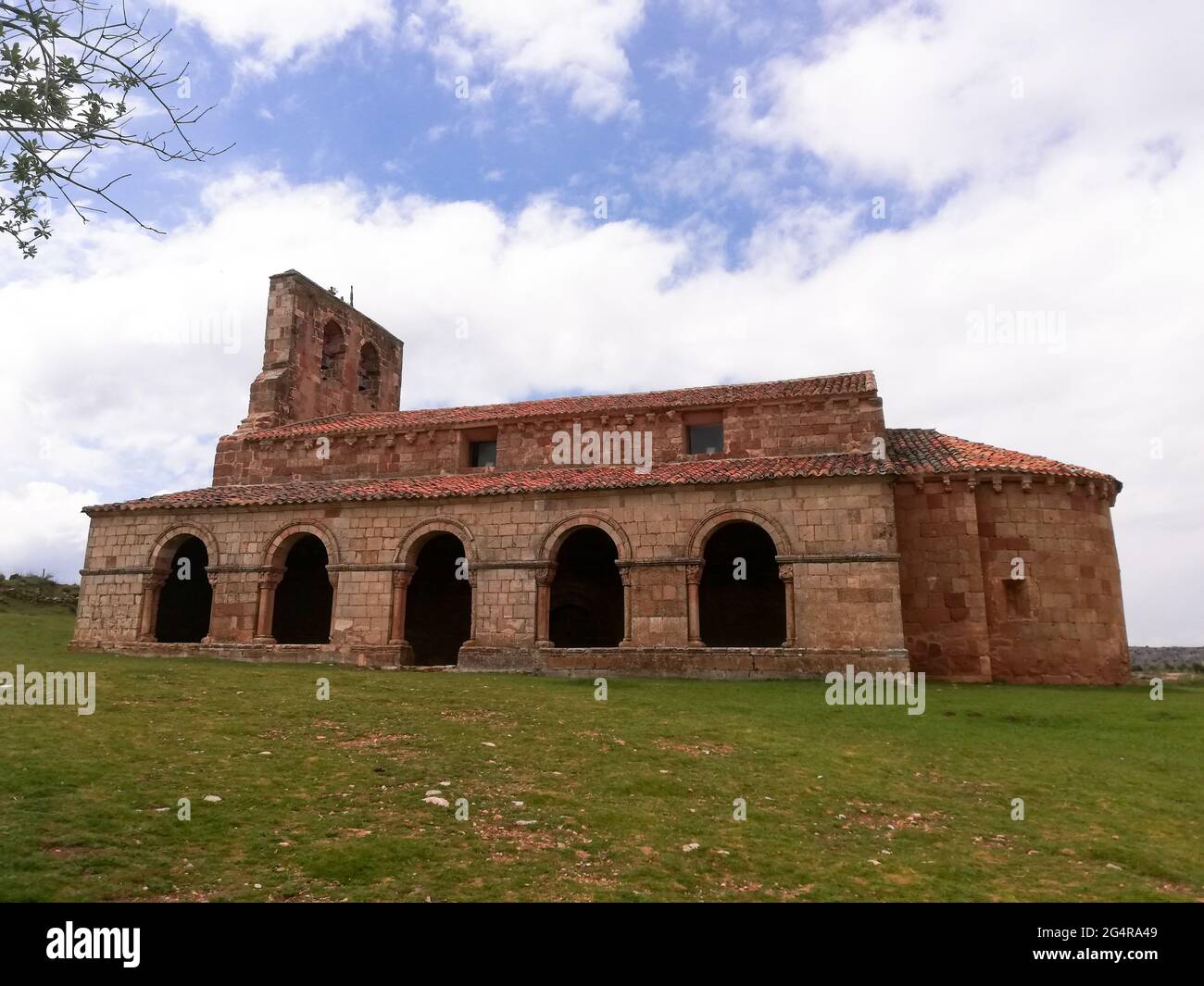 Scenic view of the ruined remains of an ancient Roman civilization ...