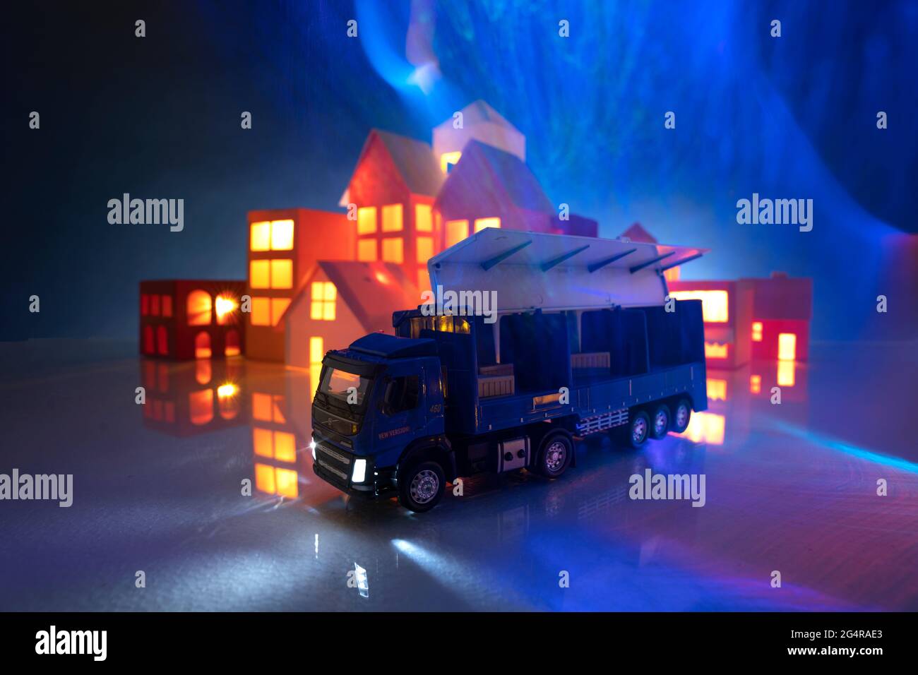 Box truck man design hi-res stock photography and images - Alamy