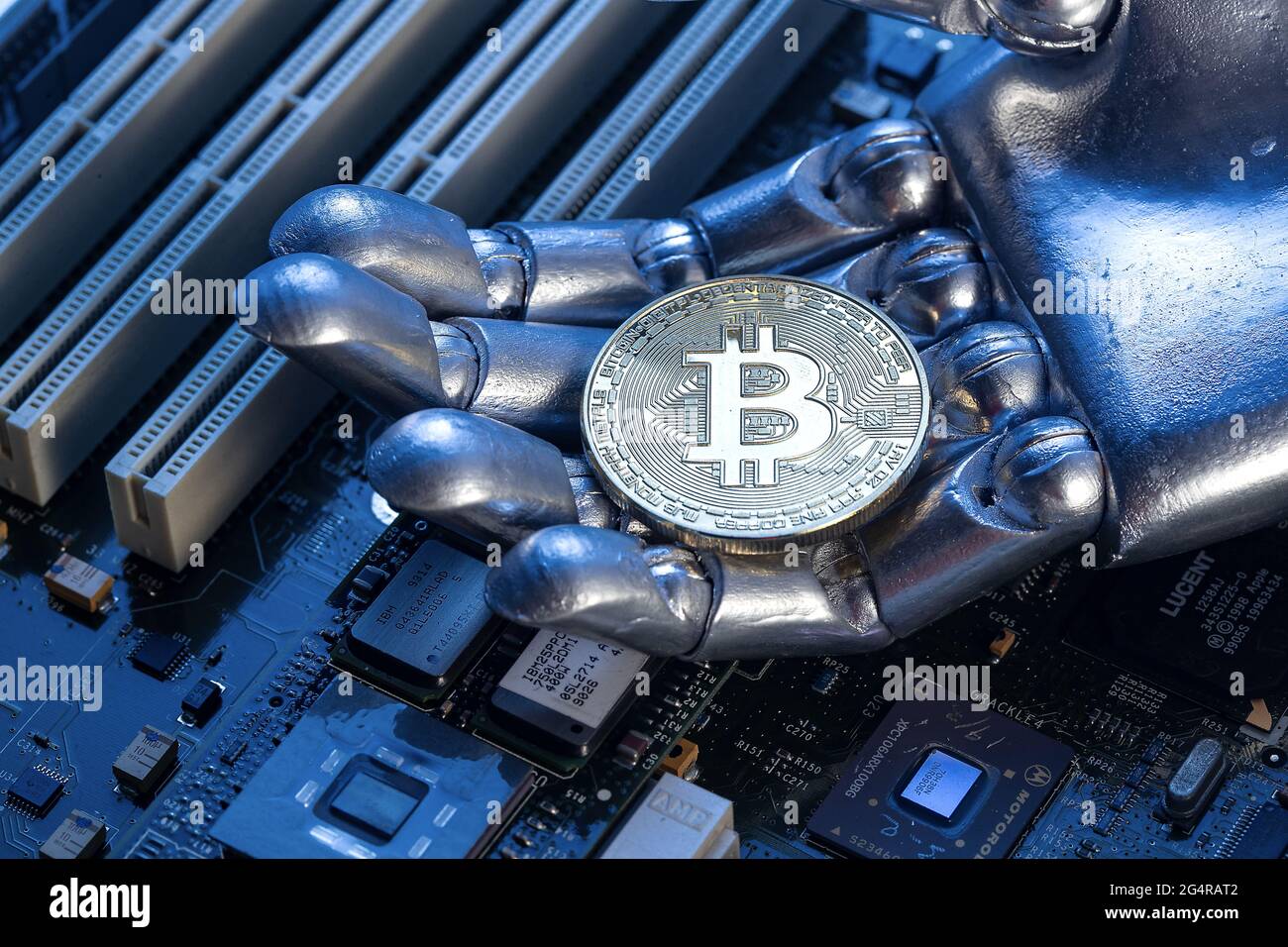 With a currency manipulator Stock Photo - Alamy