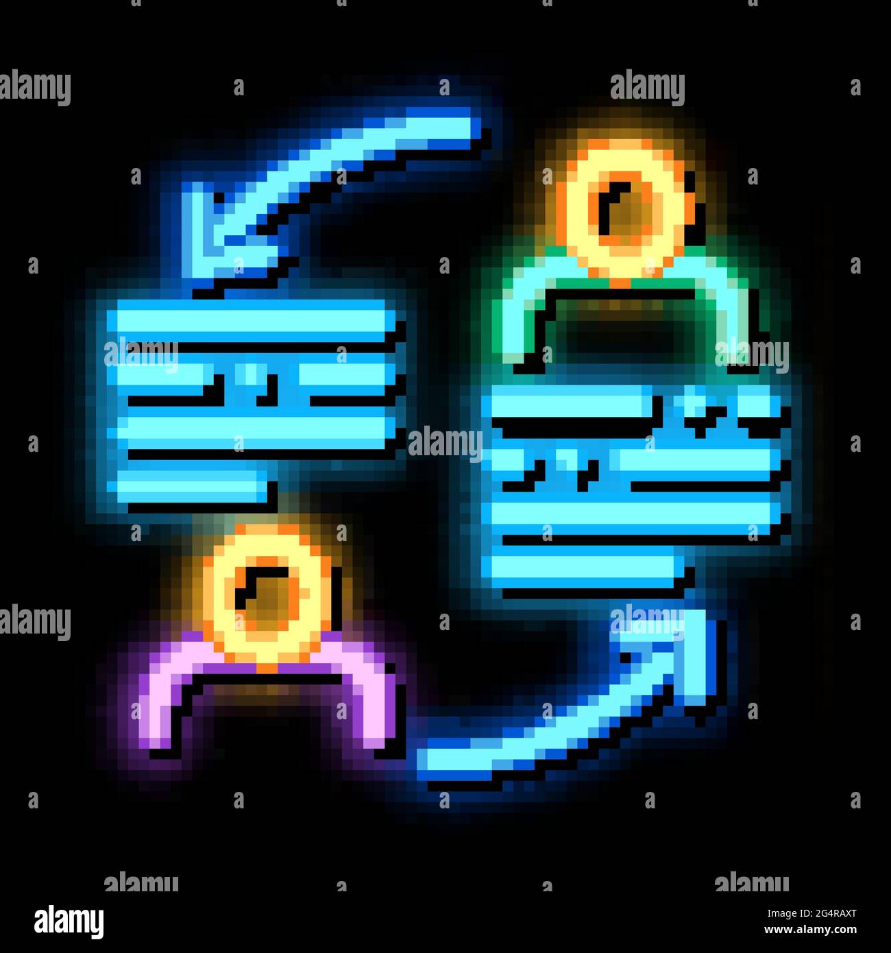 knowledge sharing neon glow icon illustration Stock Vector Image & Art ...