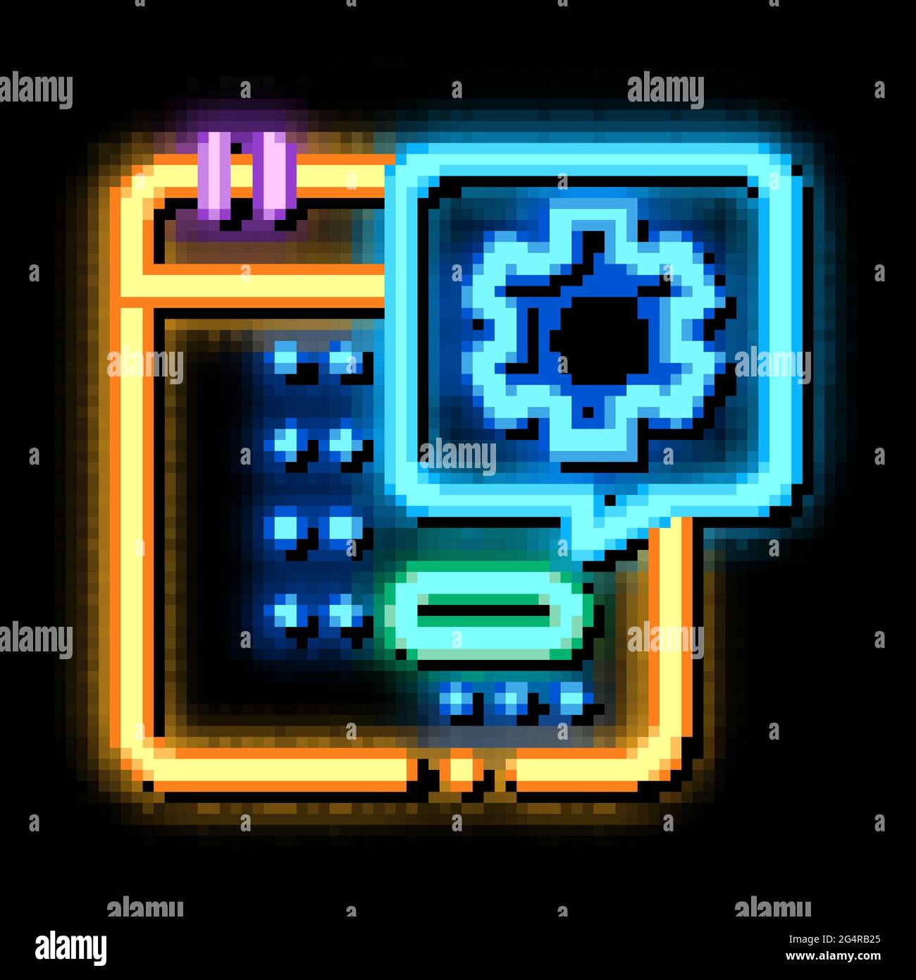 technical day on calendar neon glow icon illustration Stock Vector ...