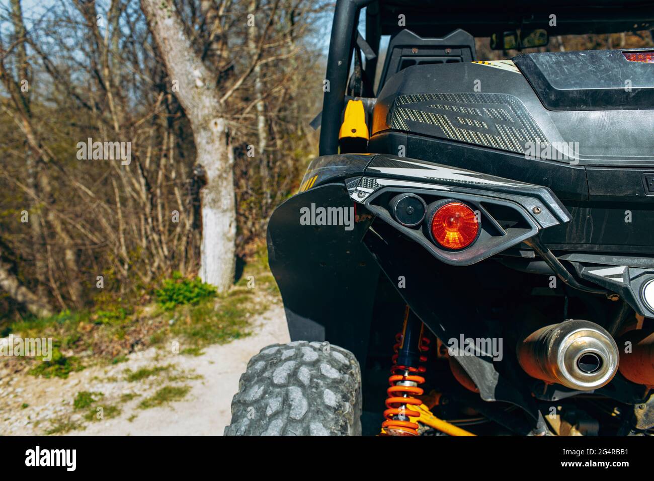 Details of Atv quad bike close up Stock Photo - Alamy