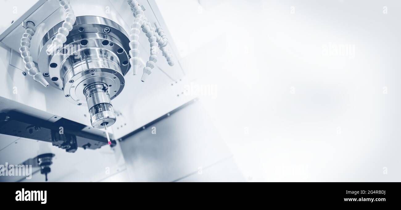 Probe CMM on milling machine. Sensor quality control after machining ...