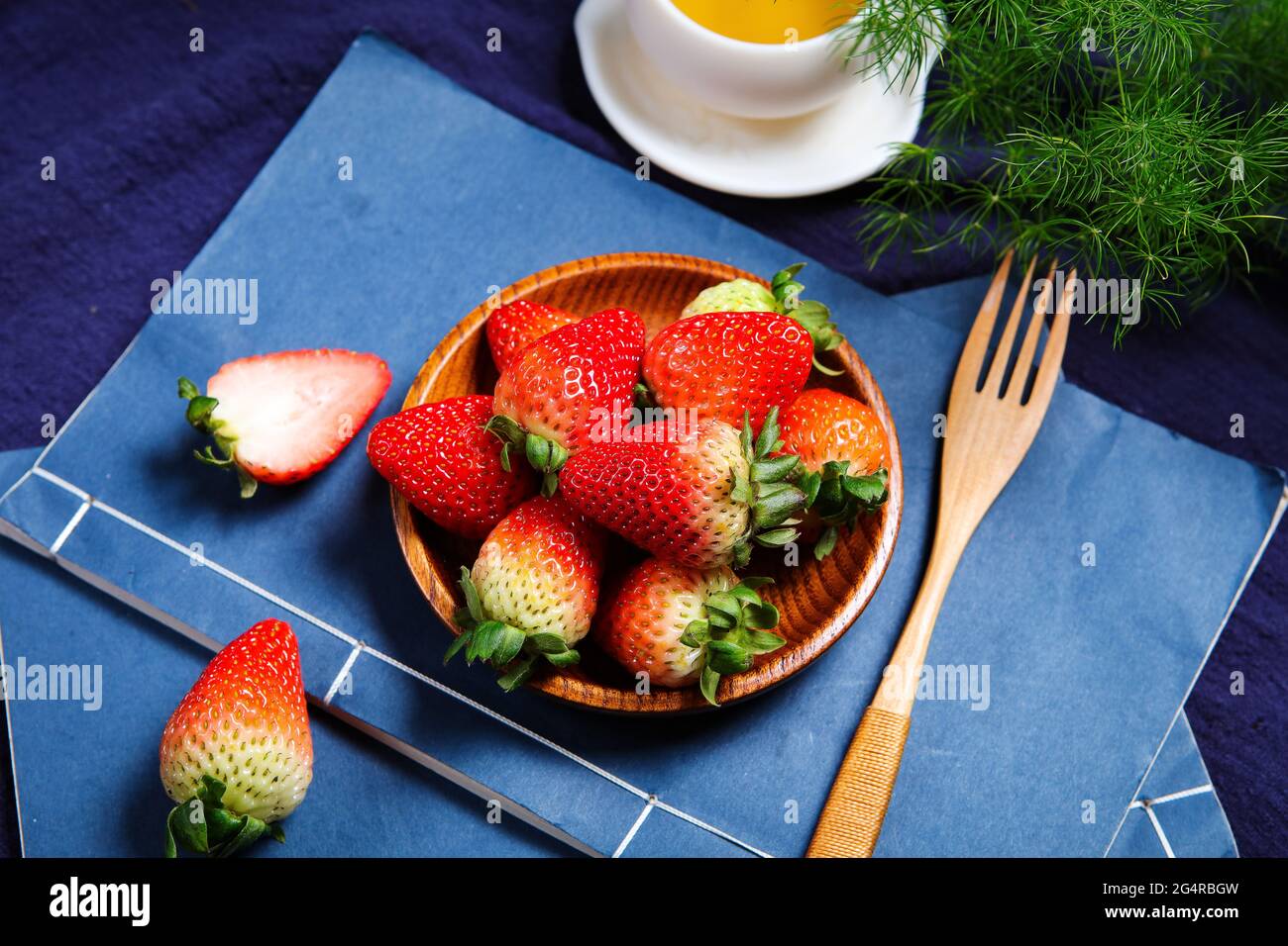 Strawberry delicious afternoon tea Stock Photo - Alamy