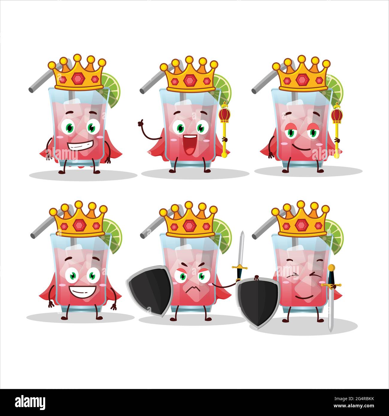 A Charismatic King hawaiian sea breeze cartoon character wearing a gold ...