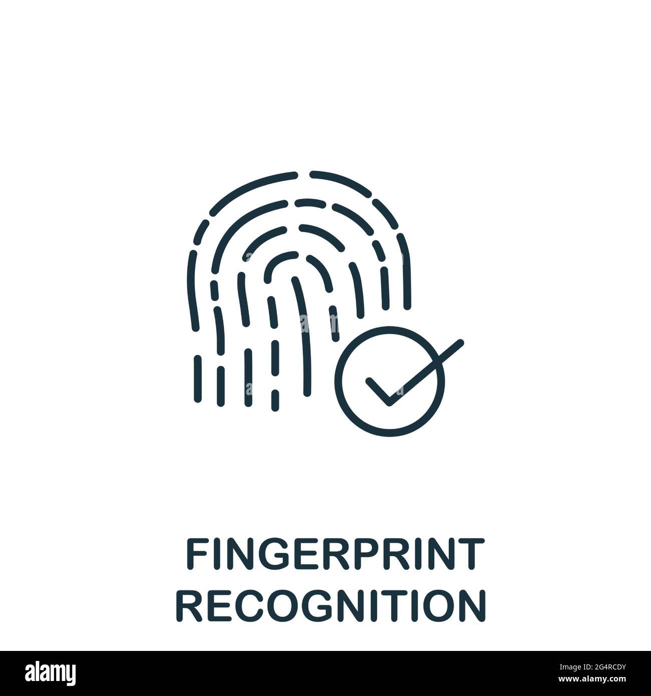 Fingerprint Recognotion Icon From Authentication Collection Simple Line Element Fingerprint