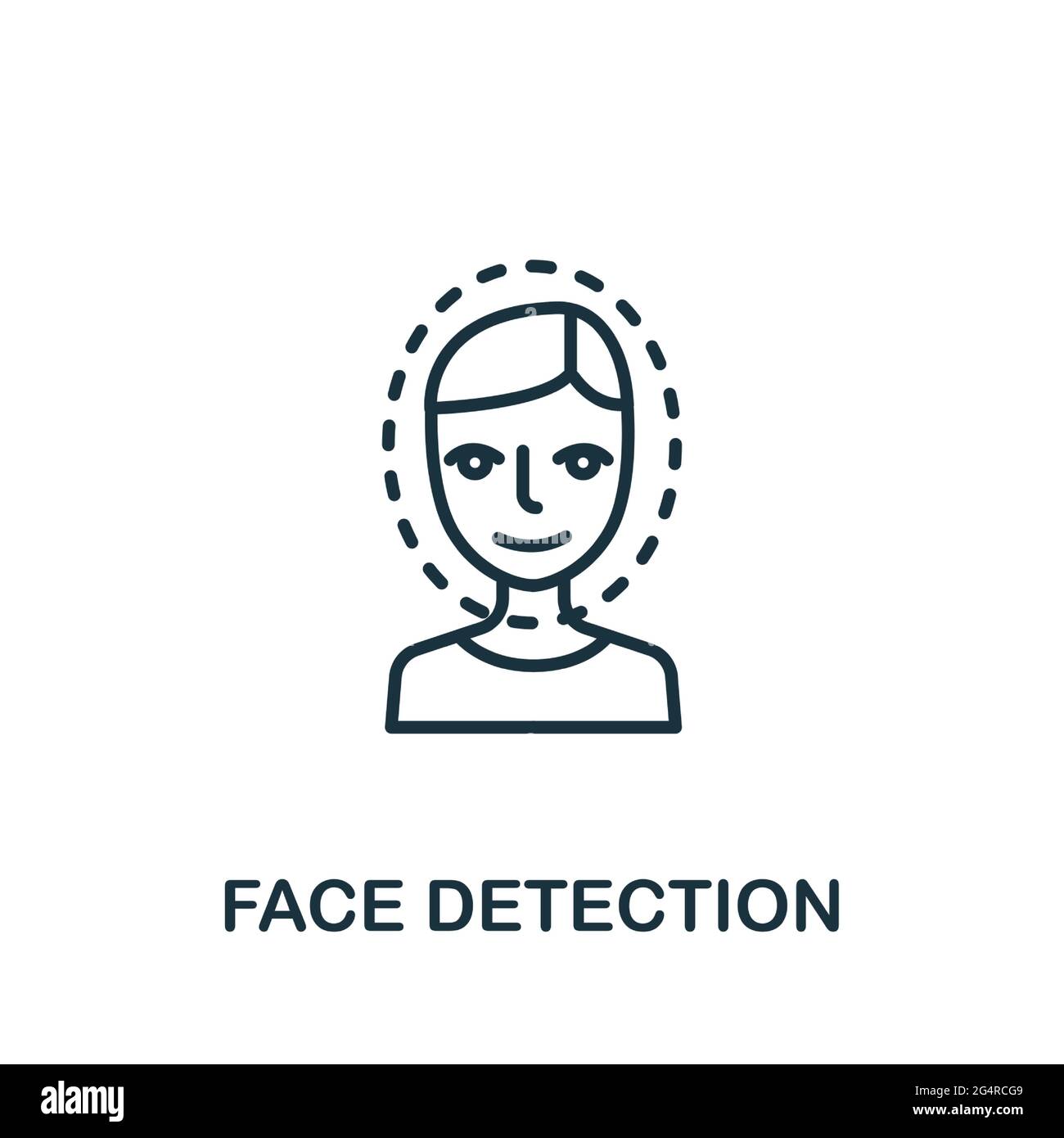 Face Detection icon from authentication collection. Simple line element ...