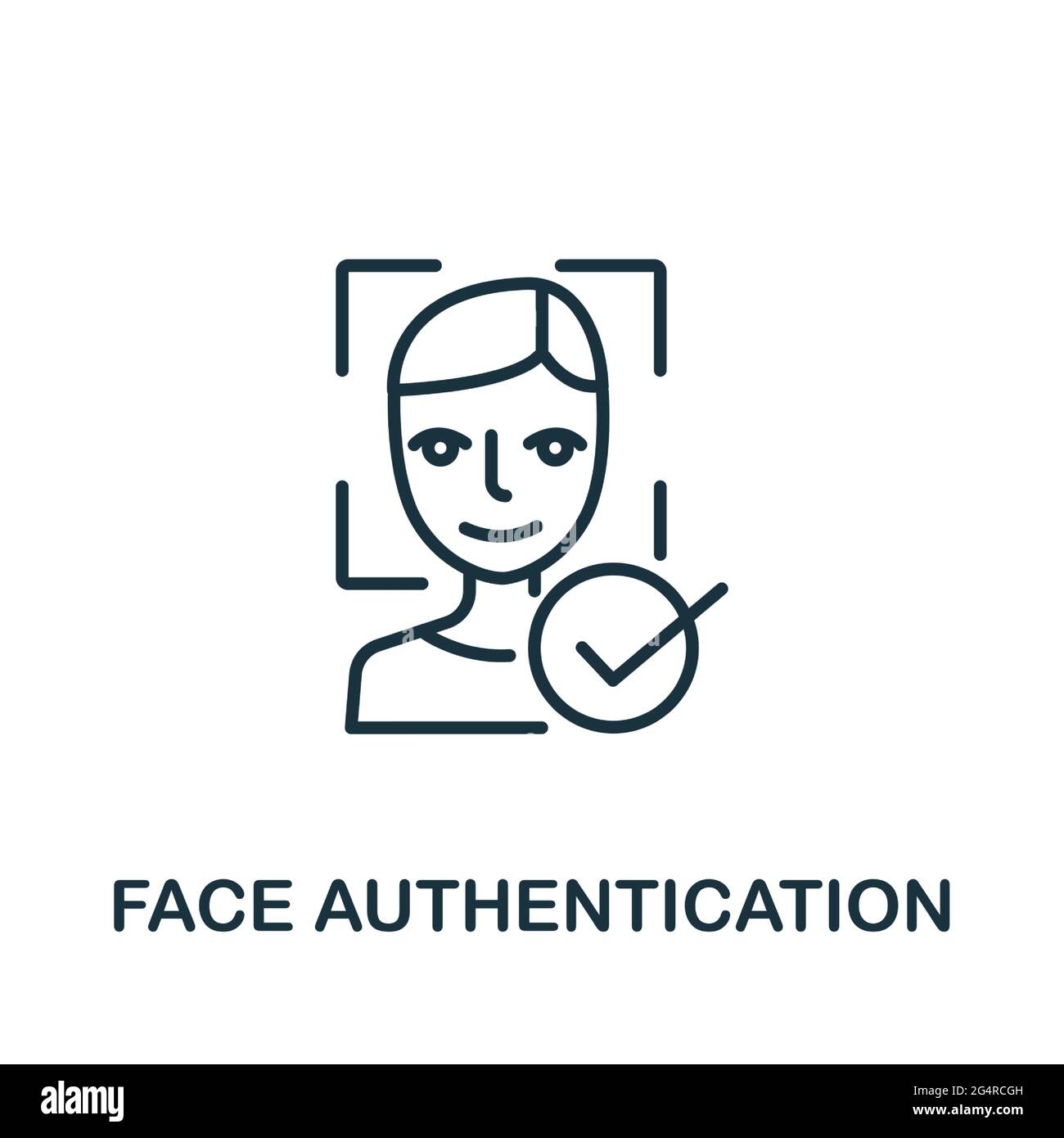 Face Authentication icon from authentication collection. Simple line ... Face Authentication icon from authentication collection. Simple line ...