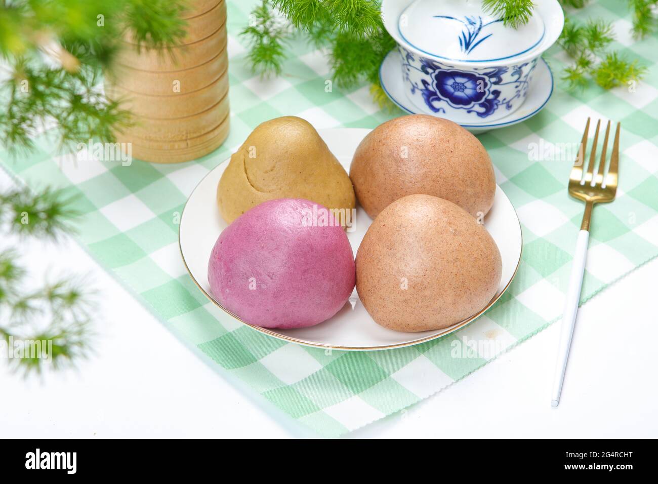 Color steamed corn-bread Stock Photo - Alamy