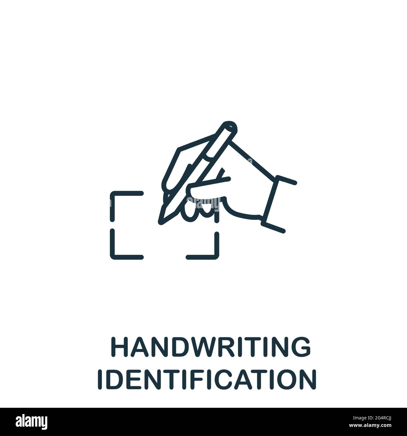 Handwriting Identification Icon From Authentication Collection Simple Line Element Handwriting