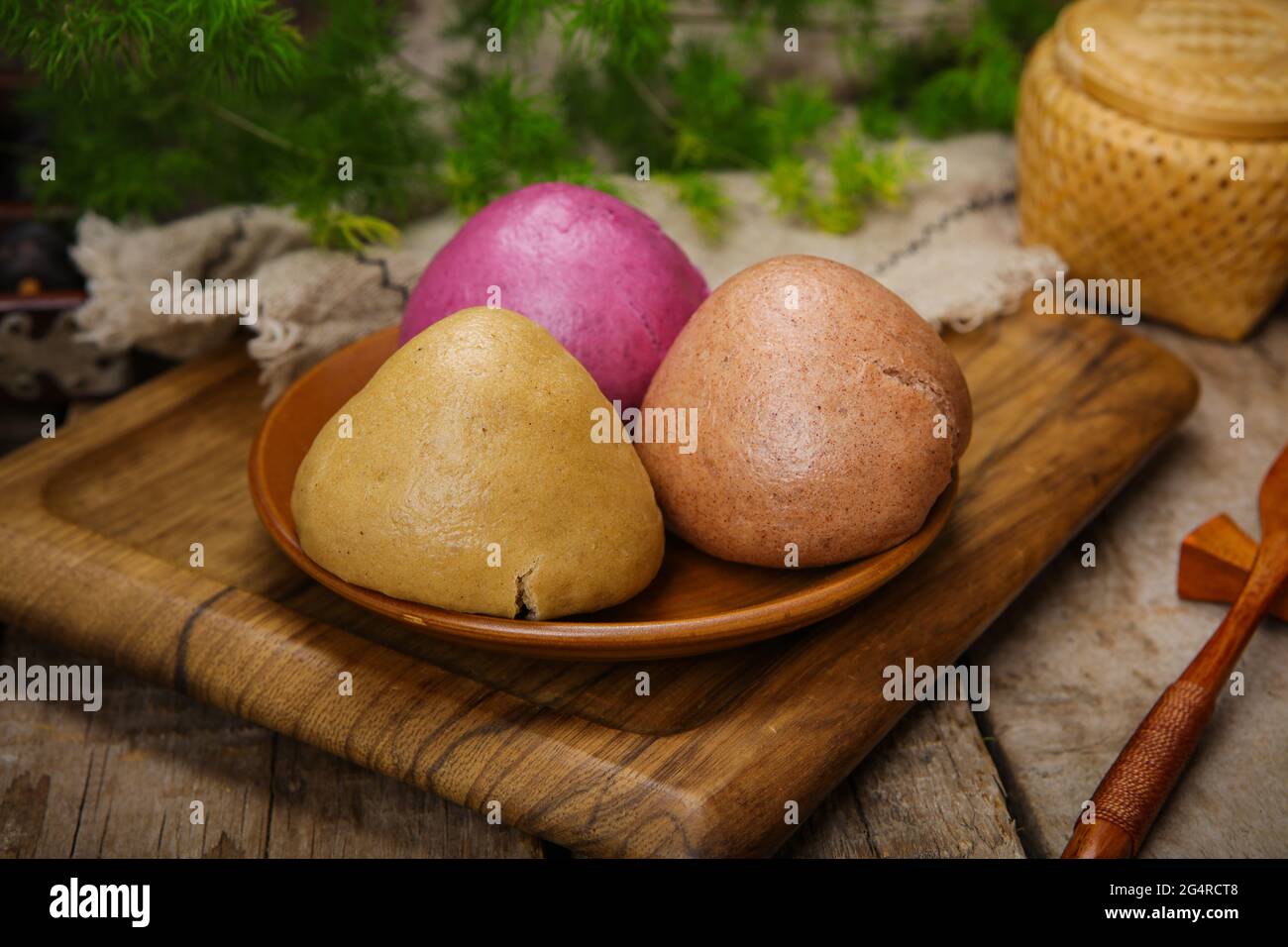 Color steamed corn-bread Stock Photo - Alamy