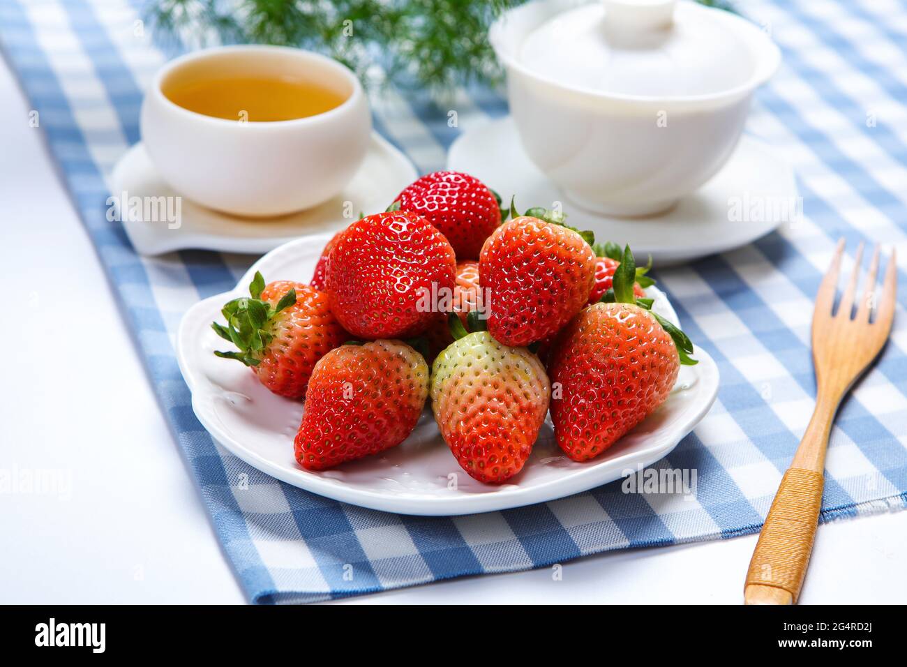 Strawberry delicious afternoon tea Stock Photo - Alamy