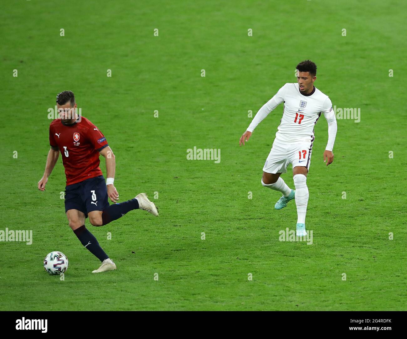 London, England, 22nd June 2021. Jadon Sancho of England during the ...
