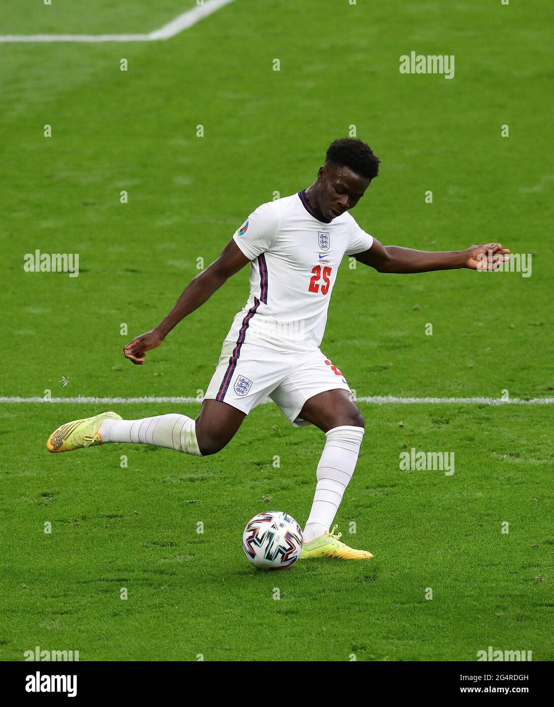 London, England, 22nd June 2021. Bukayo Sako of England during the UEFA ...