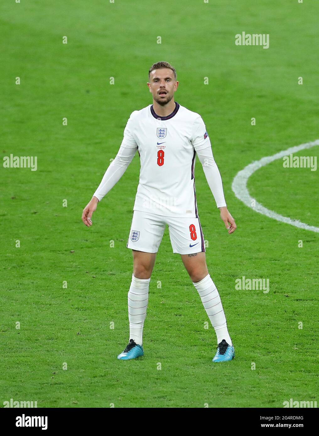 London, England, 22nd June 2021. Jordan Henderson of England during the ...
