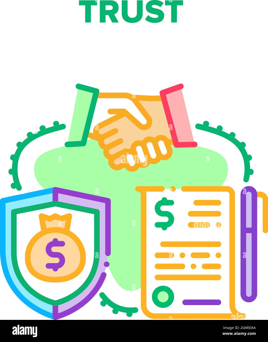 Trust In Deal Vector Concept Color Illustration Stock Vector Image ...