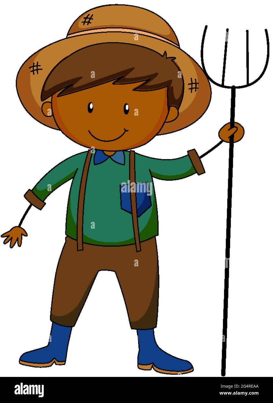 Cartoon Farmer Boy