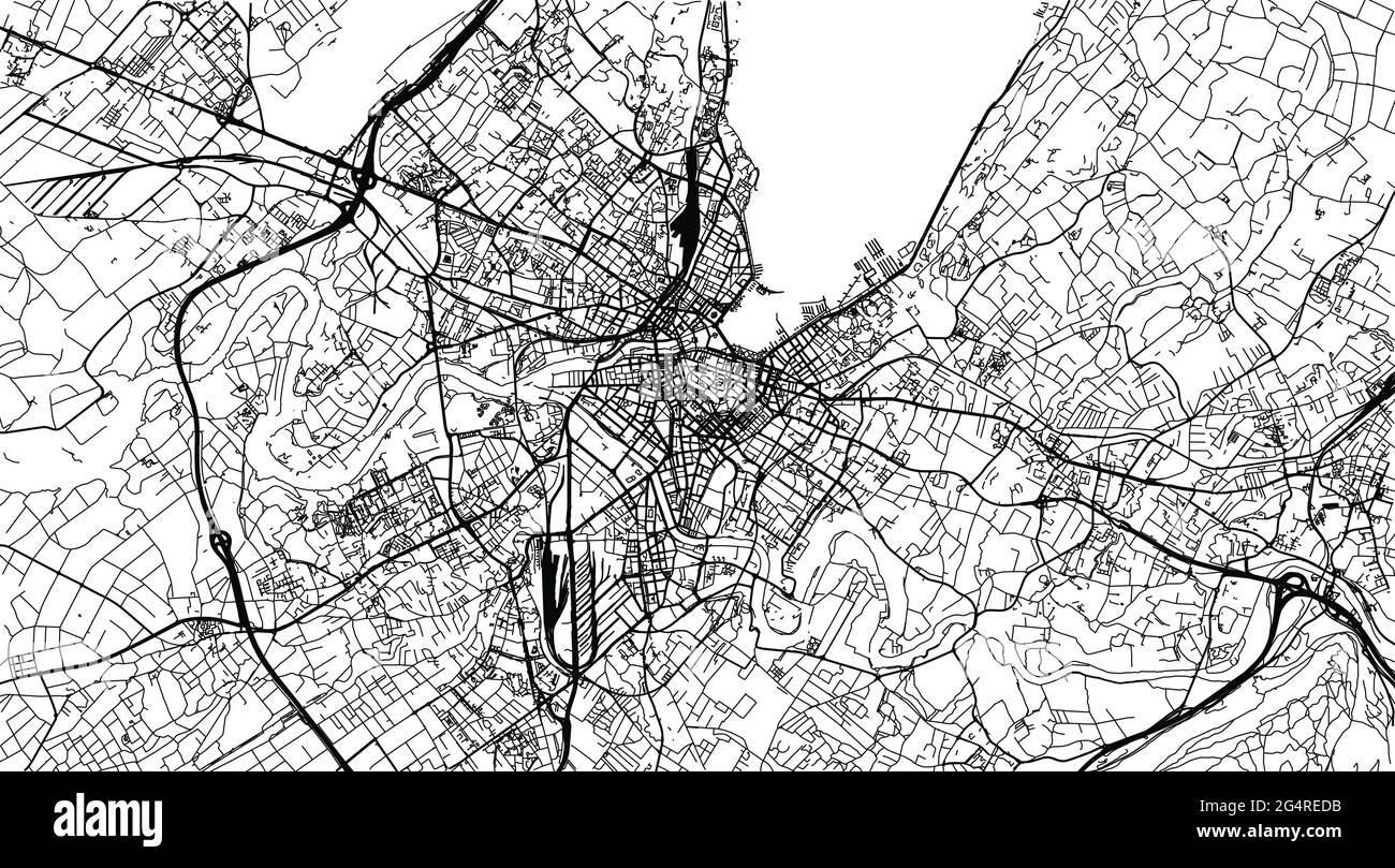 Urban vector city map of Geneva, Switzerland, Europe Stock Vector Image ...