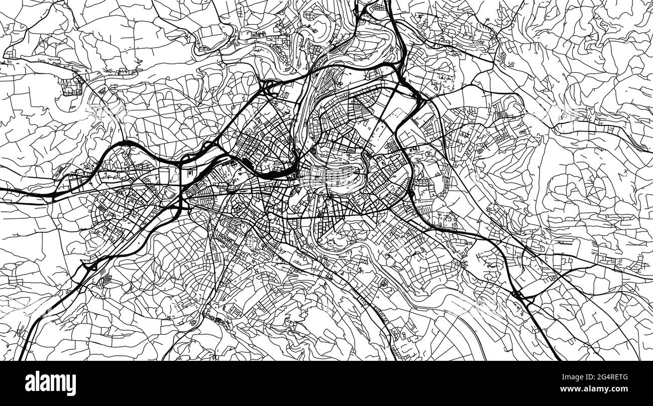 Urban vector city map of Bern, Switzerland, Europe Stock Vector Image ...