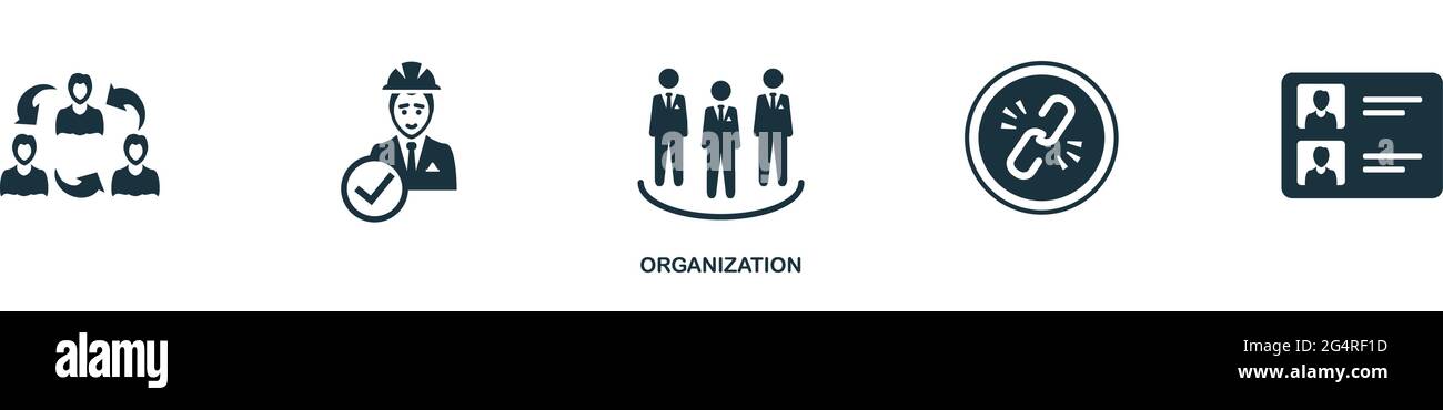 Organization icon. Simple element from management collection. Creative ...