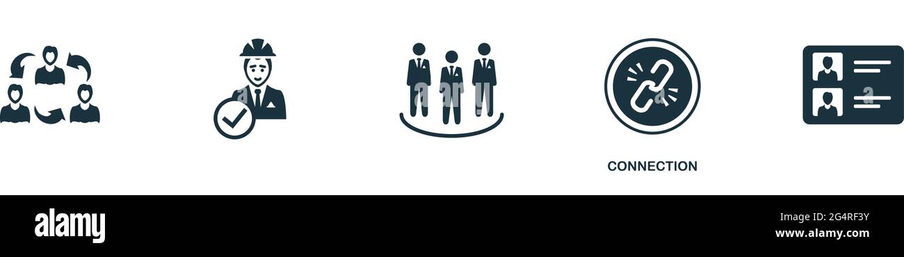 Connection icon. Simple element from management collection. Creative ...