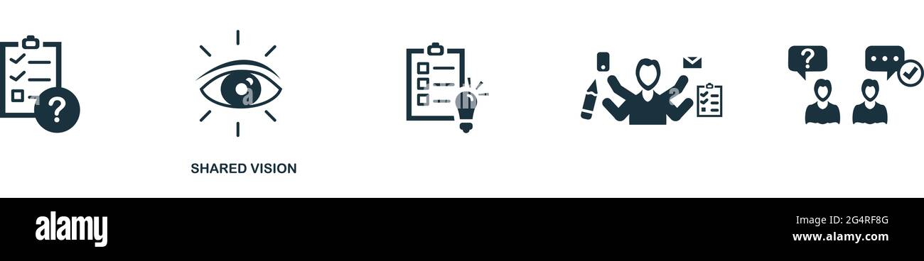 Shared Vision icon. Simple element from management collection. Creative ...