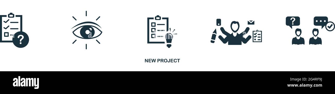 New Project icon. Simple element from management collection. Creative ...