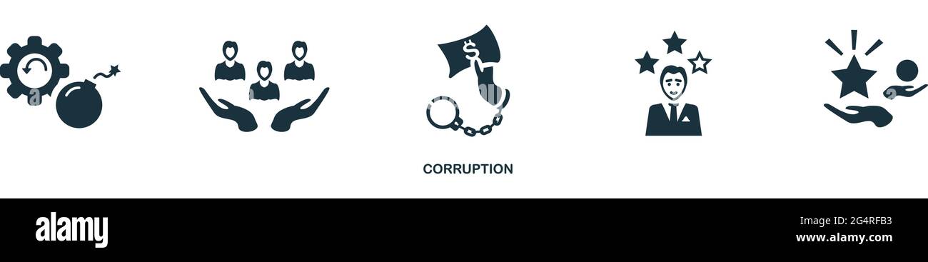 Corruption icon. Simple element from management collection. Creative ...