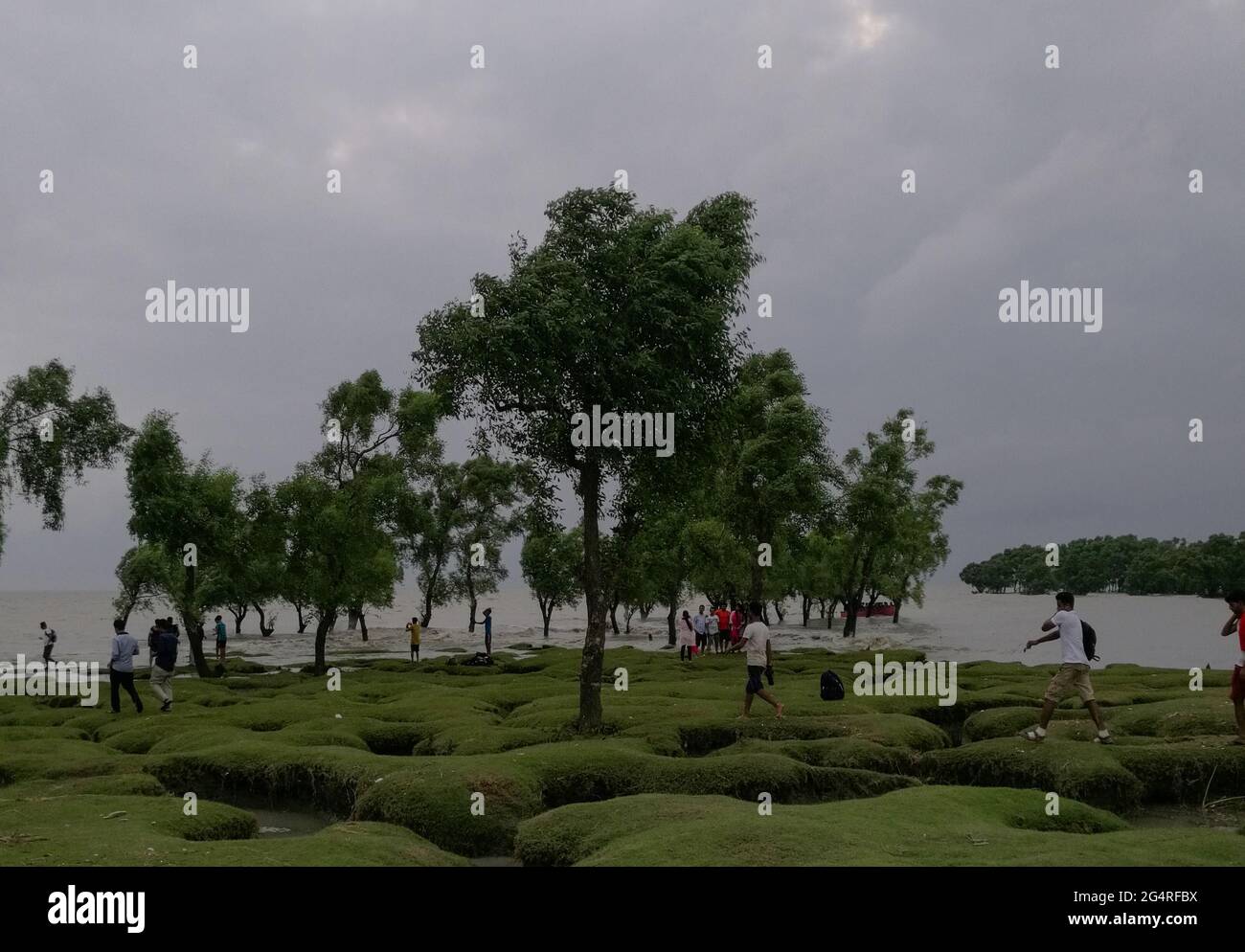 Guliakhali Sea Beach with a cloudy sky, Bangladesh Stock Photo - Alamy