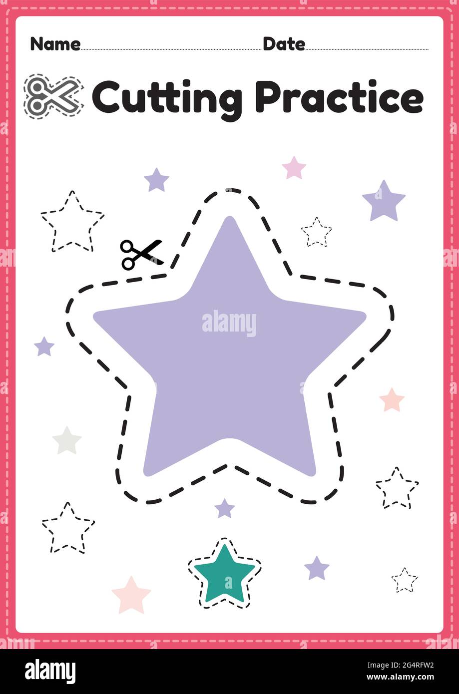 Cutting activities for kindergarten and preschool kids to cut the paper ...