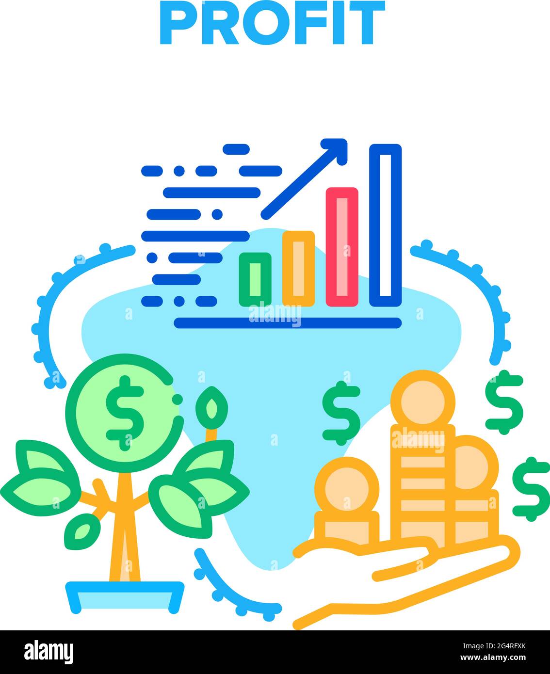Profit Growing Vector Concept Color Illustration Stock Vector Image ...