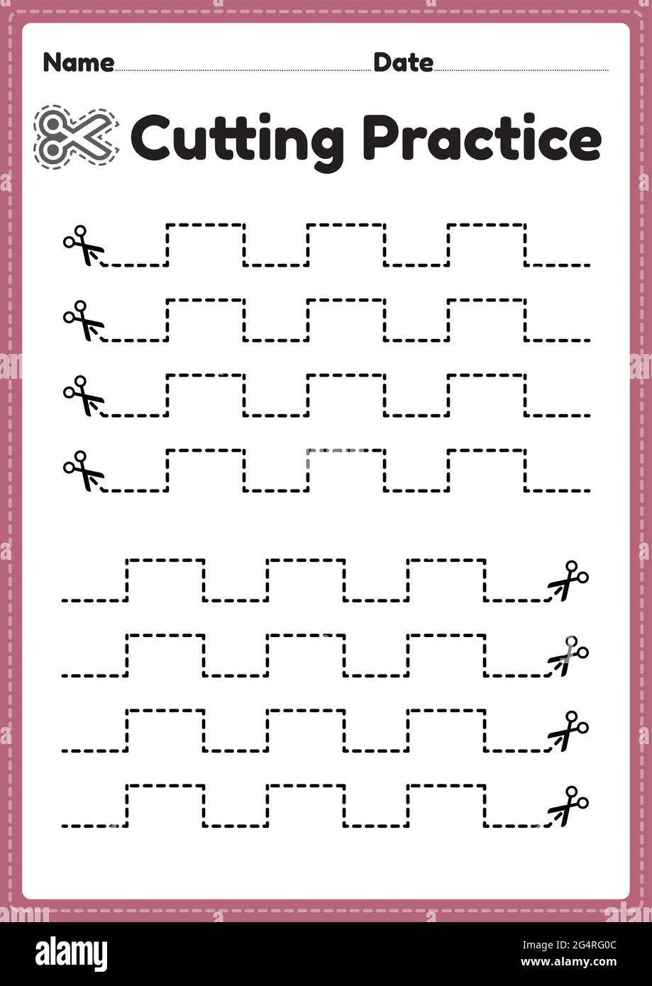 Cutting activity printable for preschool and kindergarten kids to cut ...