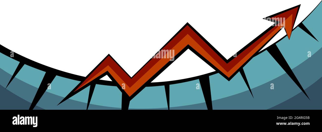 Abstract Graph Presenting Progress Moving Forward Improving Concept ...